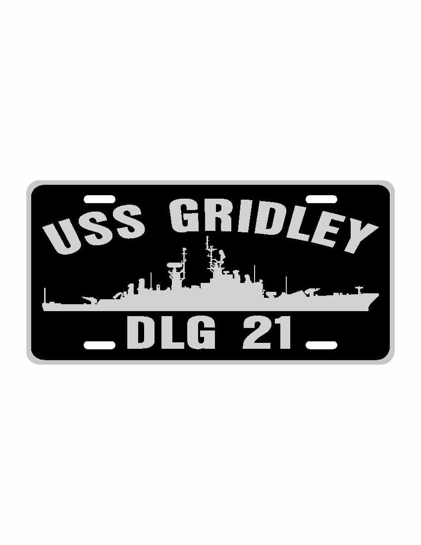 USS GRIDLEY DLG 21 Aluminum License Plate Military Navy USN Car Truck ...