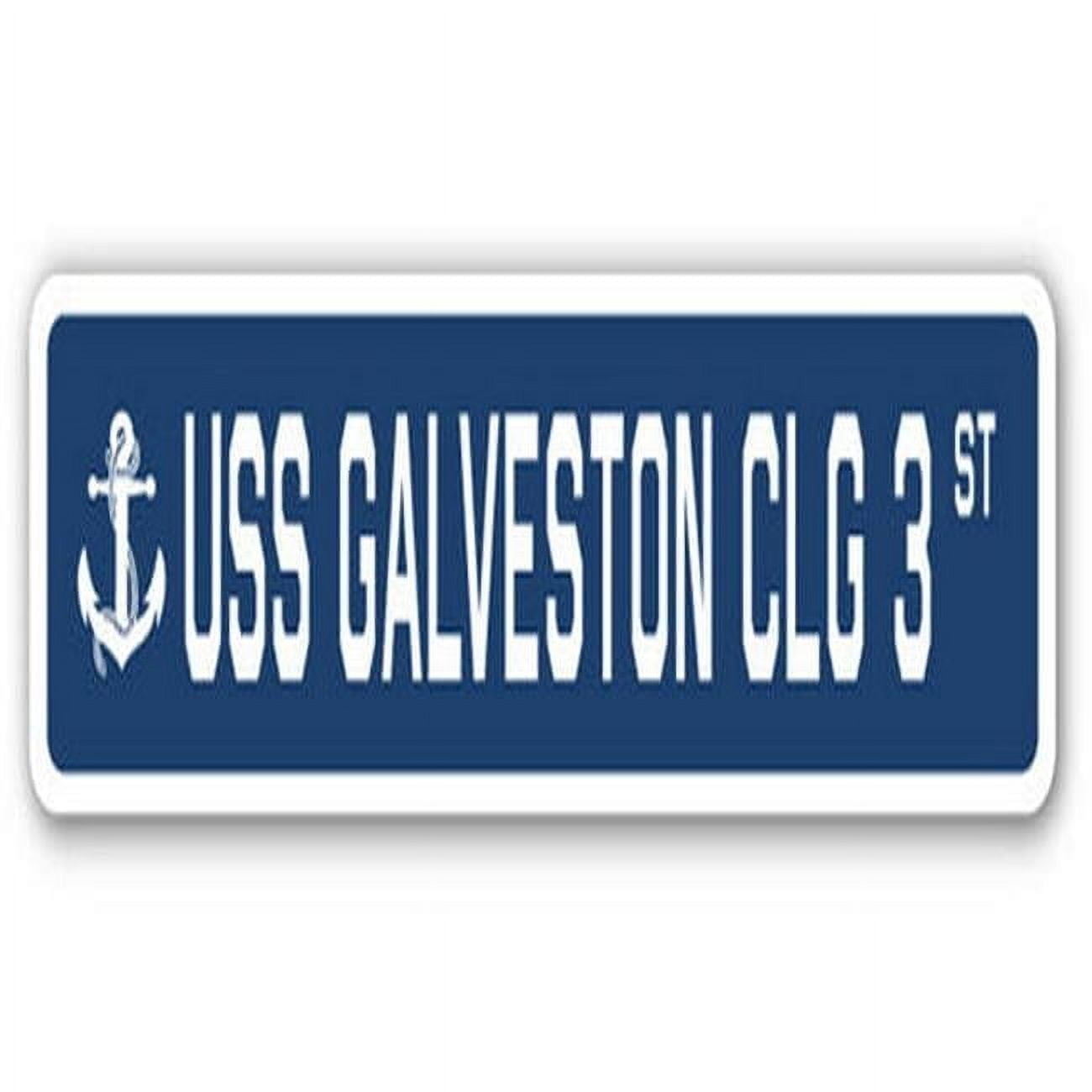 USS Galveston Clg 3 Street Sign - US Navy Ship Veteran Sailor Gift ...