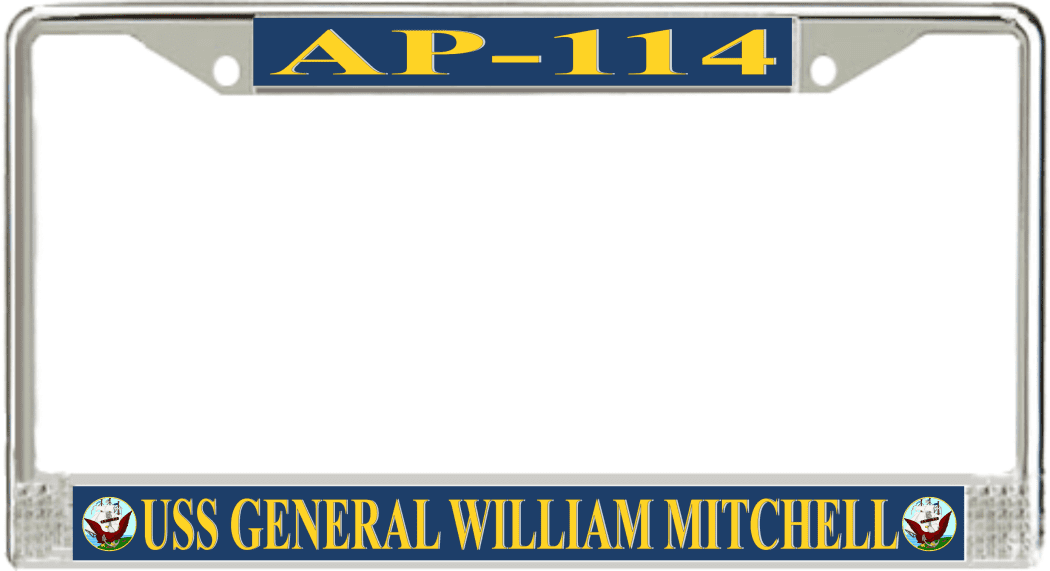 USS General William Mitchell AP-114 License Plate Frame - Walmart.com