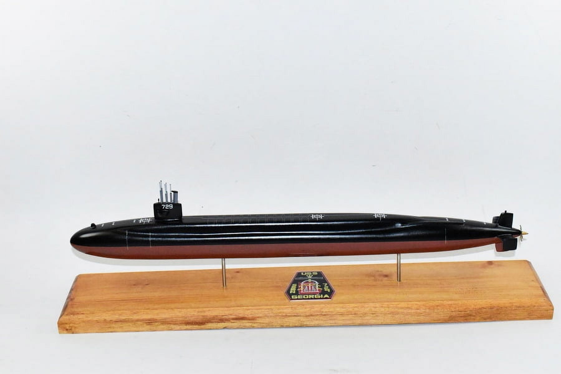 USS Georgia SSBN-729 Submarine Model,Navy,Scale Model,Mahogany,20 inch ...