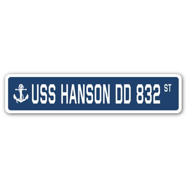 USS HANSON DD 832 Street Sign us navy ship veteran sailor gift ...