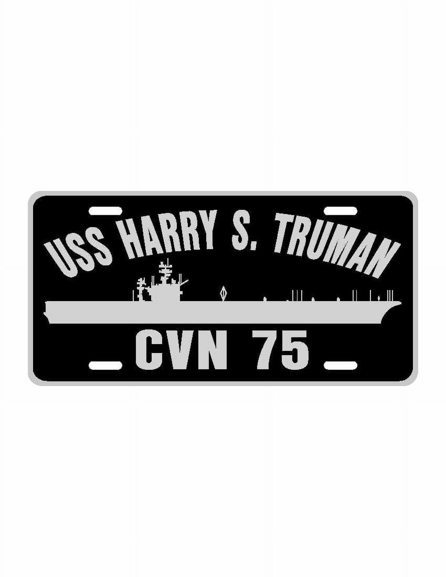 USS HARRY S TRUMAN CVN 75 Aluminum License Plate Military Navy USN Car ...