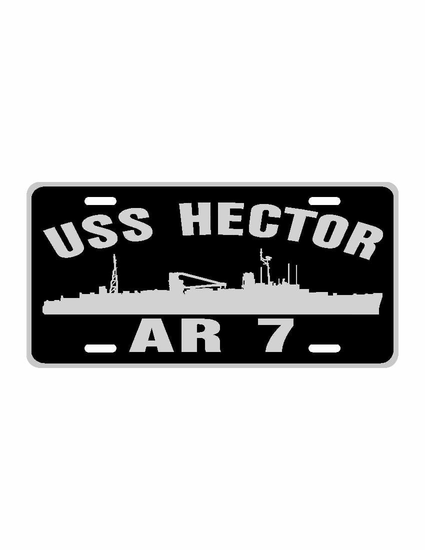 USS HECTOR AR 7 Aluminum License Plate Military Navy USN Car Truck RV ...