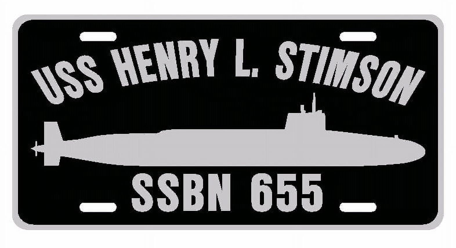 USS HENRY L STIMSON SSBN 655 Aluminum License Plate Military Navy USN ...