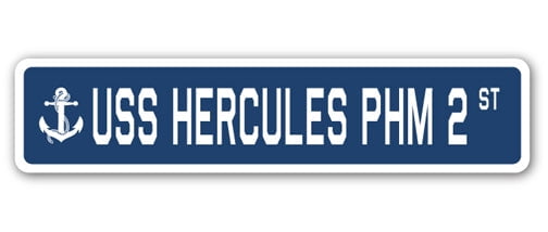 USS HERCULES PHM 2 Street Sign us navy ship veteran sailor gift ...
