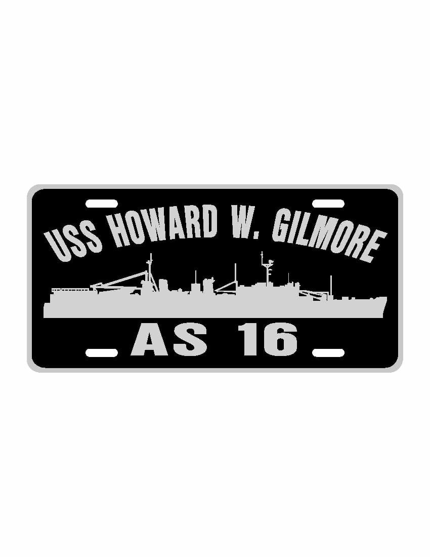 USS HOWARD W GILMORE AS 16 Aluminum License Plate Military Navy USN Car ...