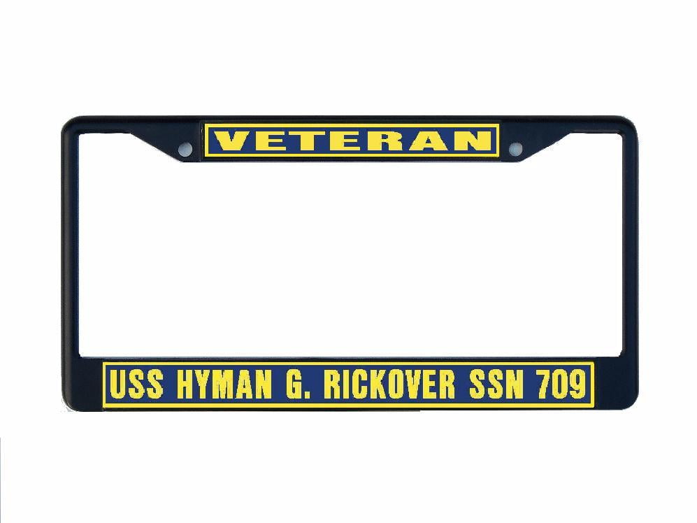 USS HYMAN G. RICKOVER SSN 709 License Plate Frame Black Metal Military ...