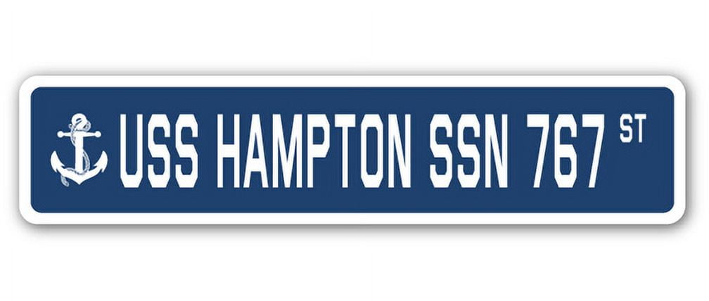 USS Hampton Ssn 767 Street [3 Pack] of Vinyl Decal Stickers | Indoor ...