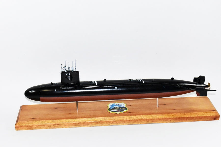 USS Hawkbill SSN-666 Submarine Model, US Navy, Scale Model, Mahogany ...