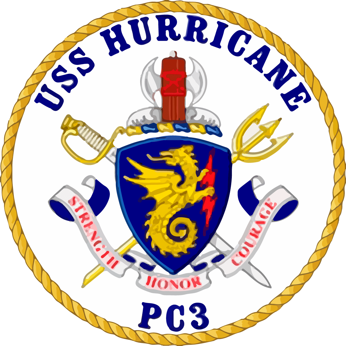 USS Hurricane PC-3 Badge Sticker Decal Cyclone Class Patrol boat Car ...