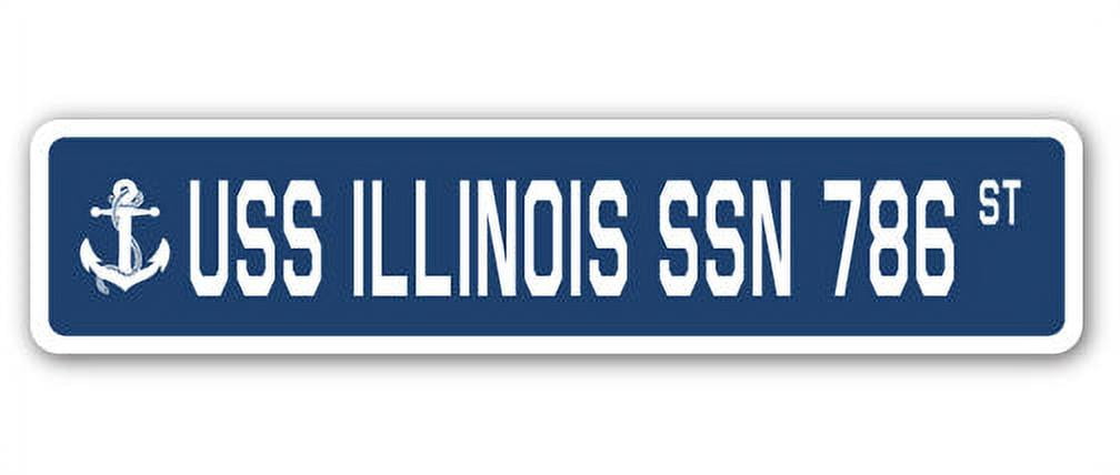 USS ILLINOIS SSN 786 Aluminum Street Sign us navy ship veteran sailor ...