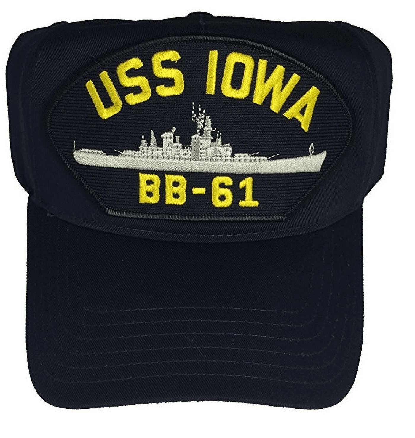 USS IOWA BB-61 HAT CAP USN NAVY SHIP BATTLESHIP GREY GHOST BIG STICK ...