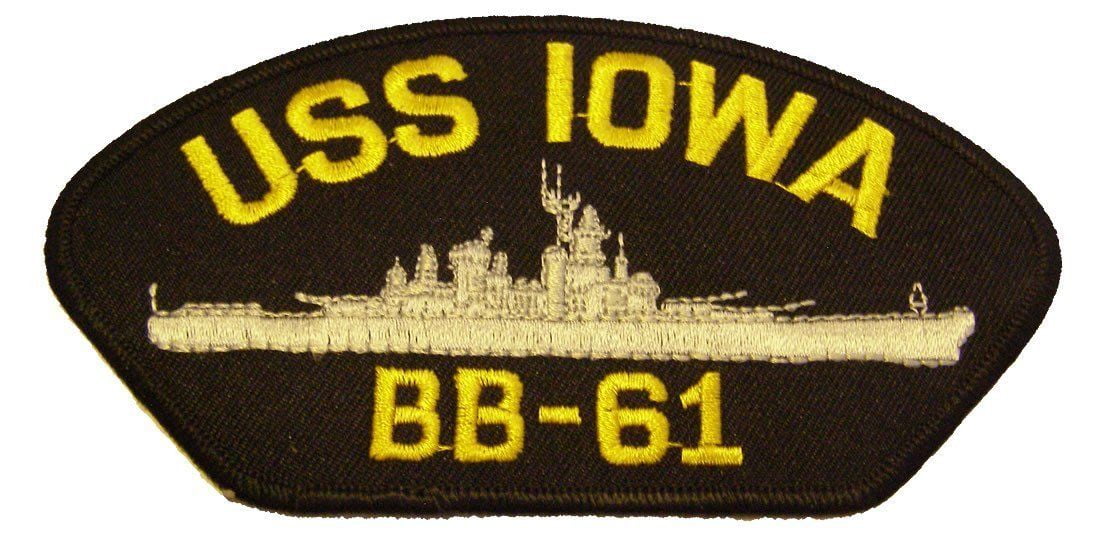 USS IOWA BB-61 PATCH USN NAVY SHIP BATTLESHIP GREY GHOST BIG STICK ...