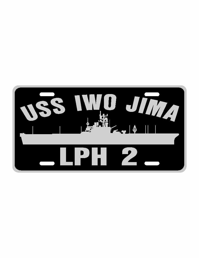 USS IWO JIMA LPH 2 Aluminum License Plate Military Navy USN Car Truck ...
