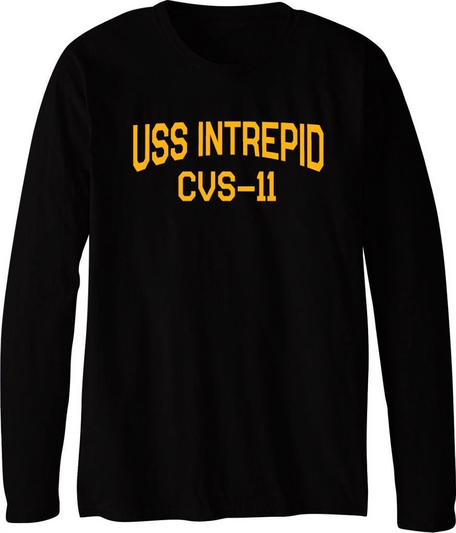 USS Intrepid CVS-11 Aircraft Carrier Standard Size Long Sleeve Tee ...