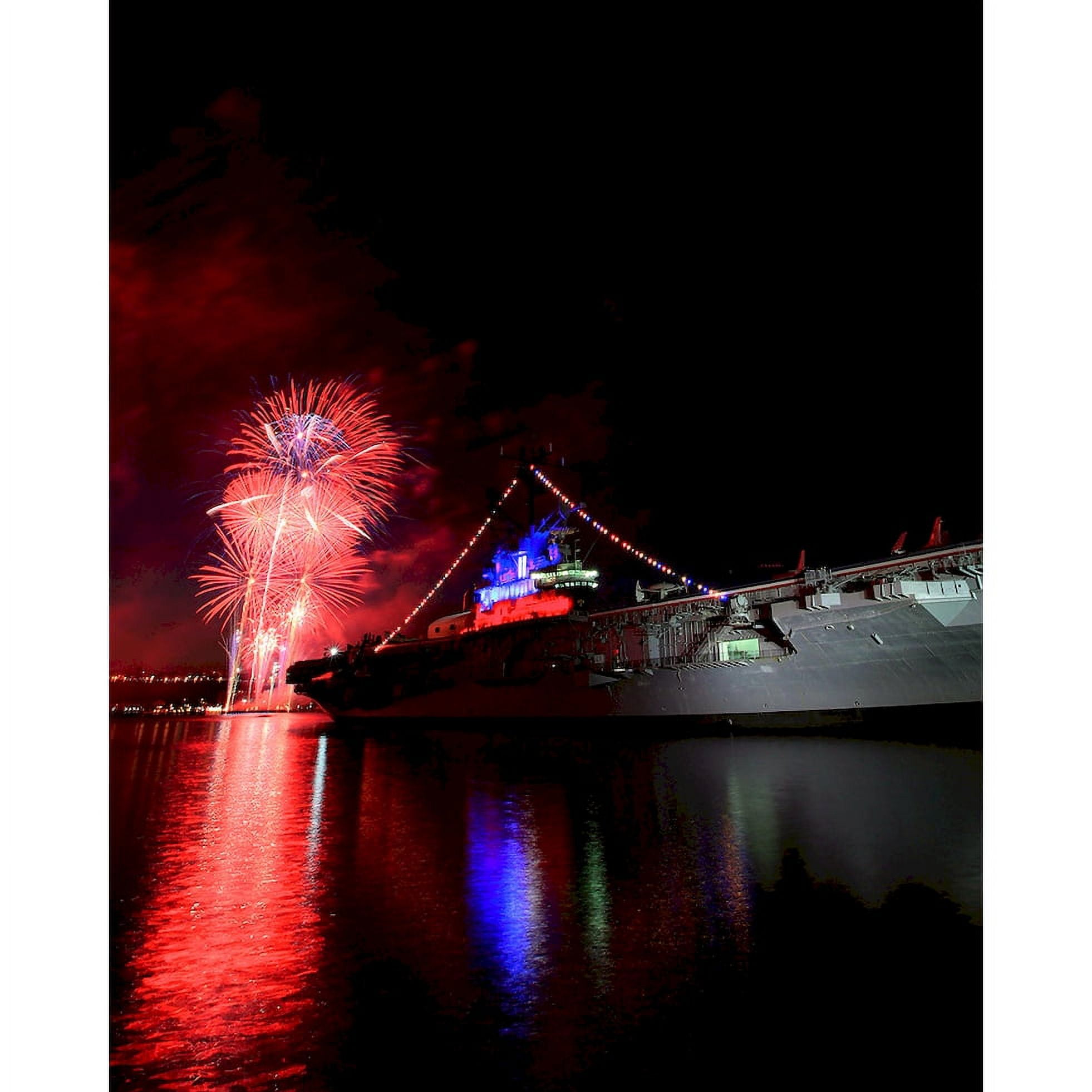 USS Intrepid July 4th, 2010 16"x20" Print - Walmart.com