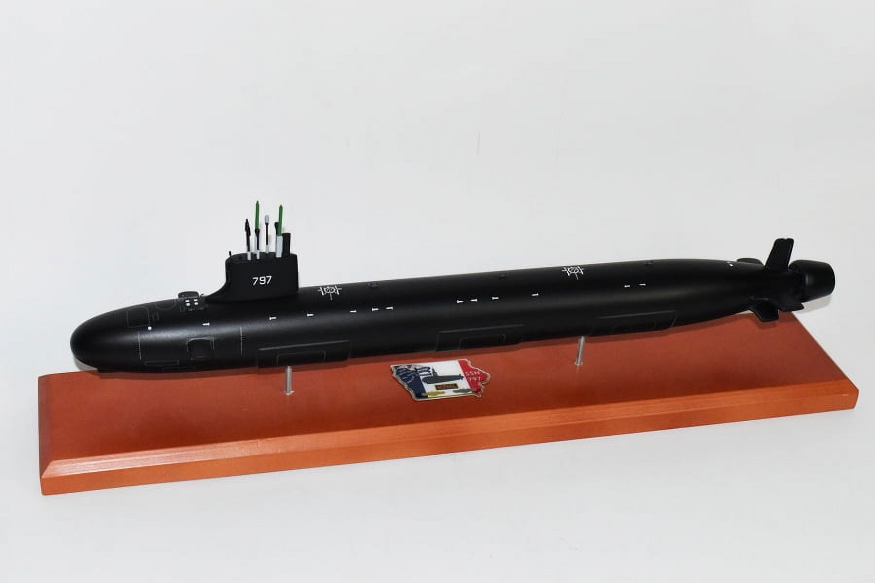 USS Iowa (SSN-797), 20-inch Mahogany Model, Block IV - Walmart.com