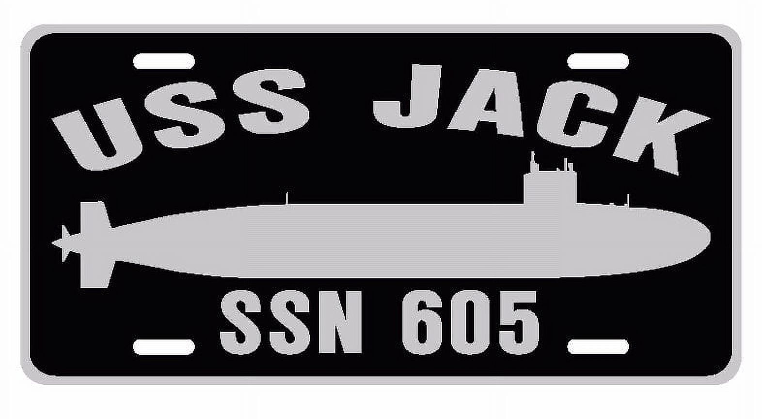 USS JACK SSN 605 Aluminum License Plate Military Navy USN Car Truck RV ...