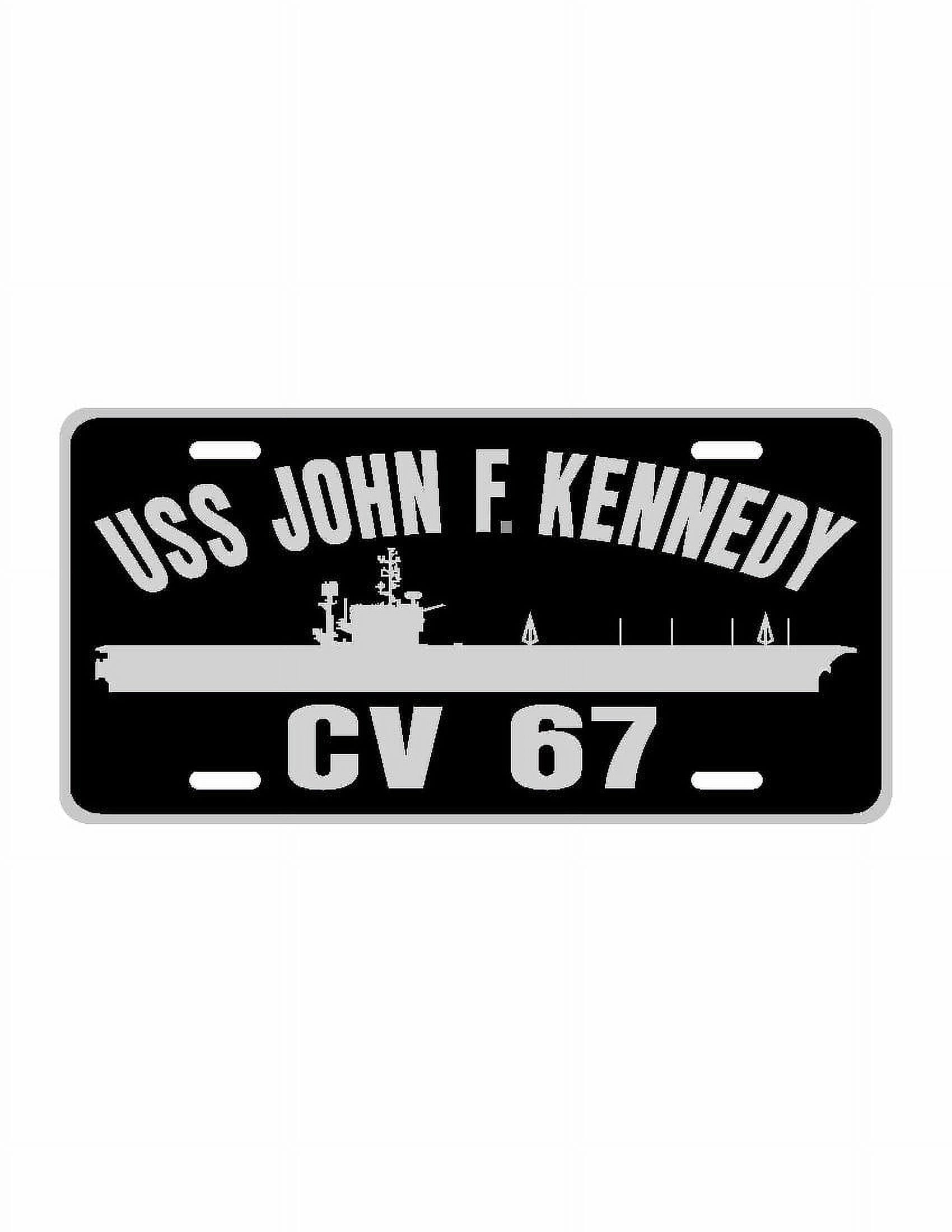 USS JOHN F KENNEDY CV 67 Aluminum License Plate Military Navy USN Car ...