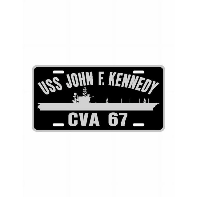 USS JOHN F KENNEDY CVA 67 Aluminum License Plate Military Navy USN Car ...