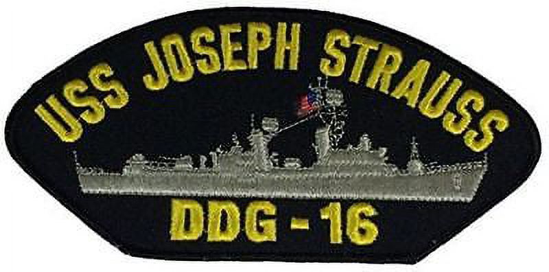USS JOSEPH STRAUSS DDG-16 PATCH NAVY SHIP GUIDED MISSILE DESTROYER ...
