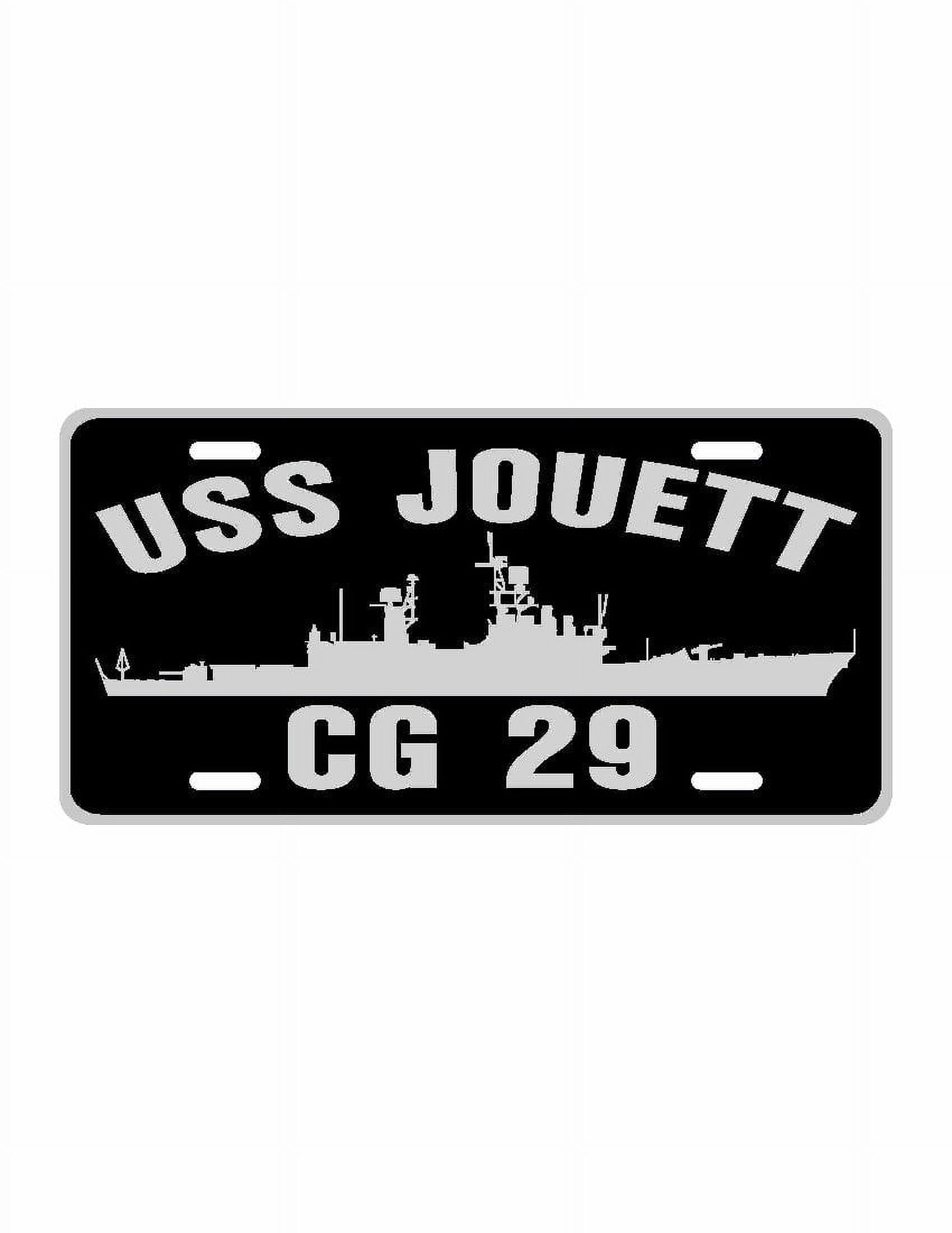 USS JOUETT CG 29 Aluminum License Plate Military Navy USN Car Truck RV ...