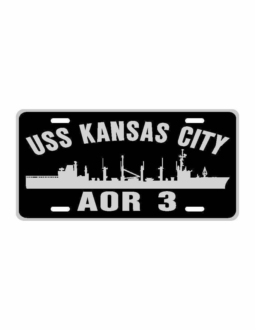 USS KANSAS CITY AOR 3 Aluminum License Plate Military Navy USN Car ...