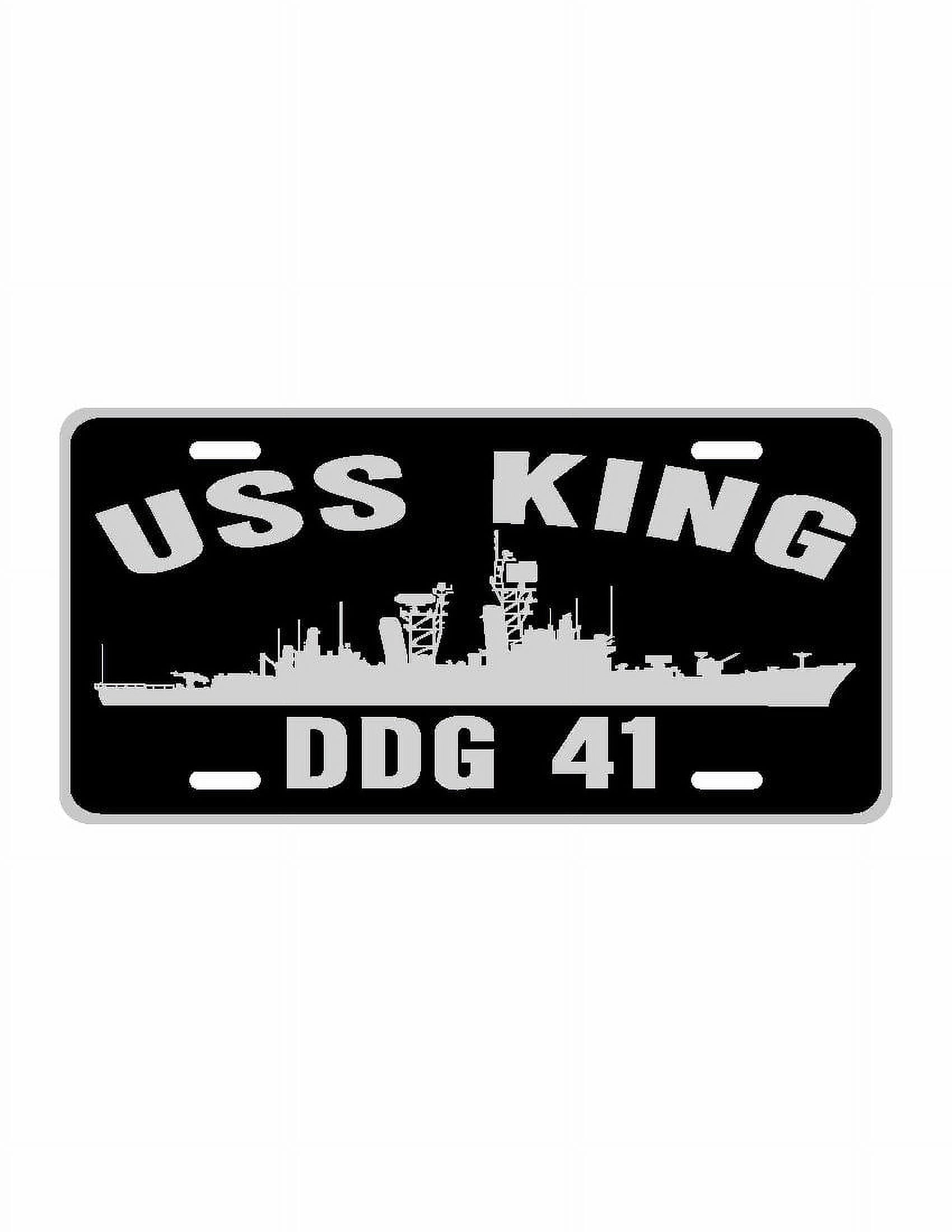 USS KING DDG 41 Aluminum License Plate Military Navy USN Car Truck RV ...