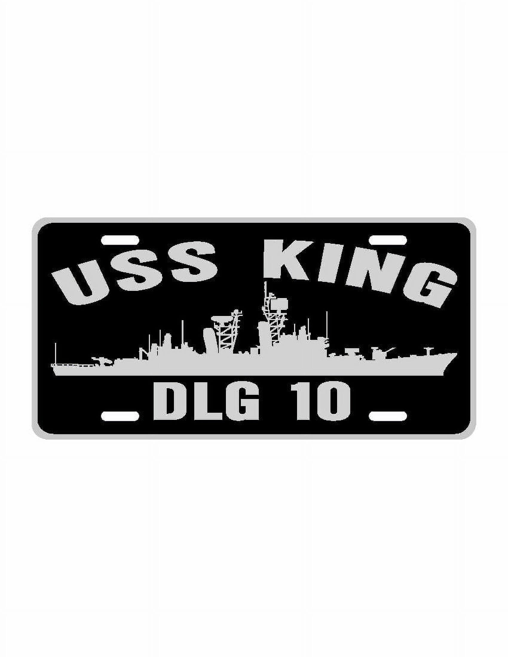 USS KING DLG 10 Aluminum License Plate Military Navy USN Car Truck RV ...