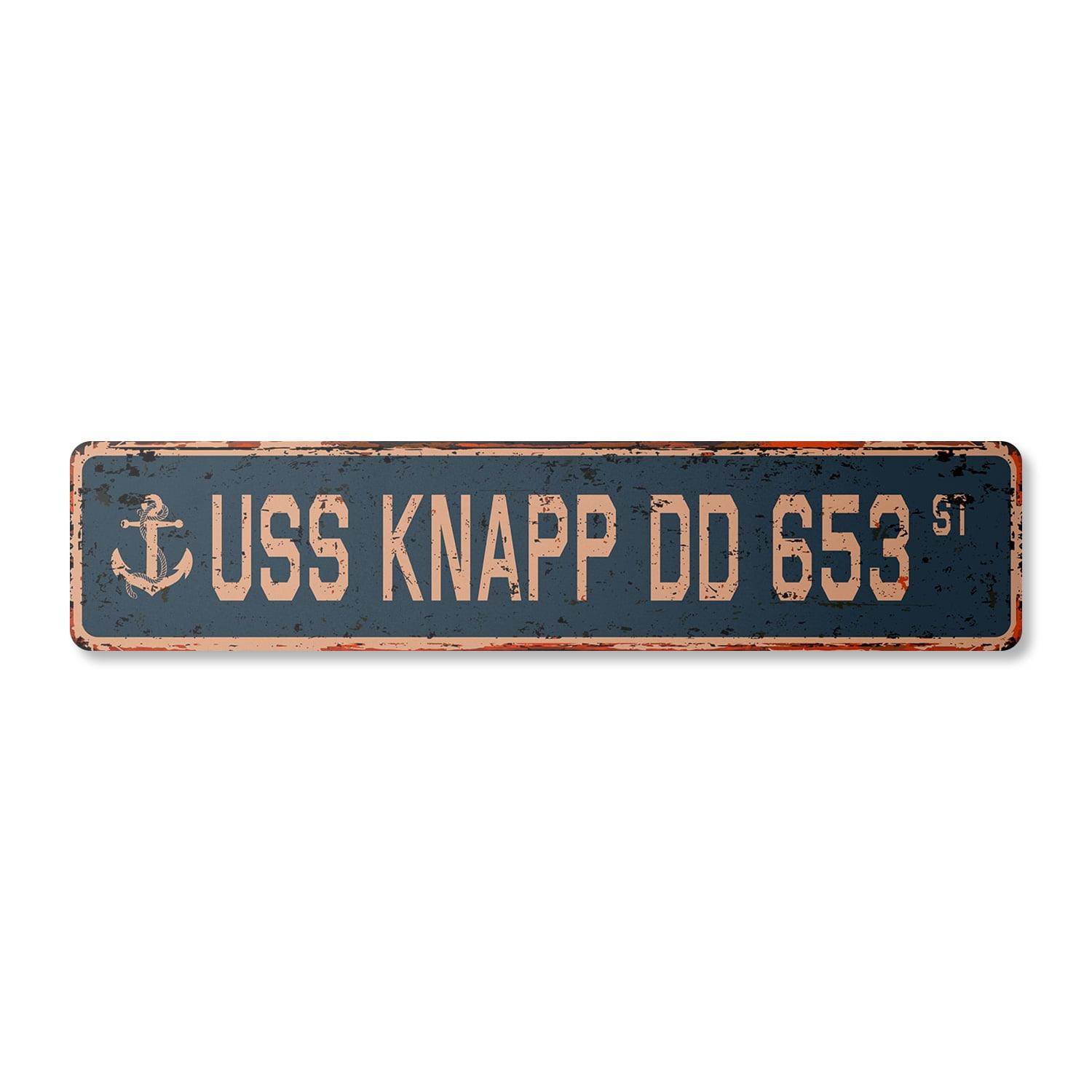 USS KNAPP DD 653 Vintage Aluminum Street Sign us navy ship veteran ...