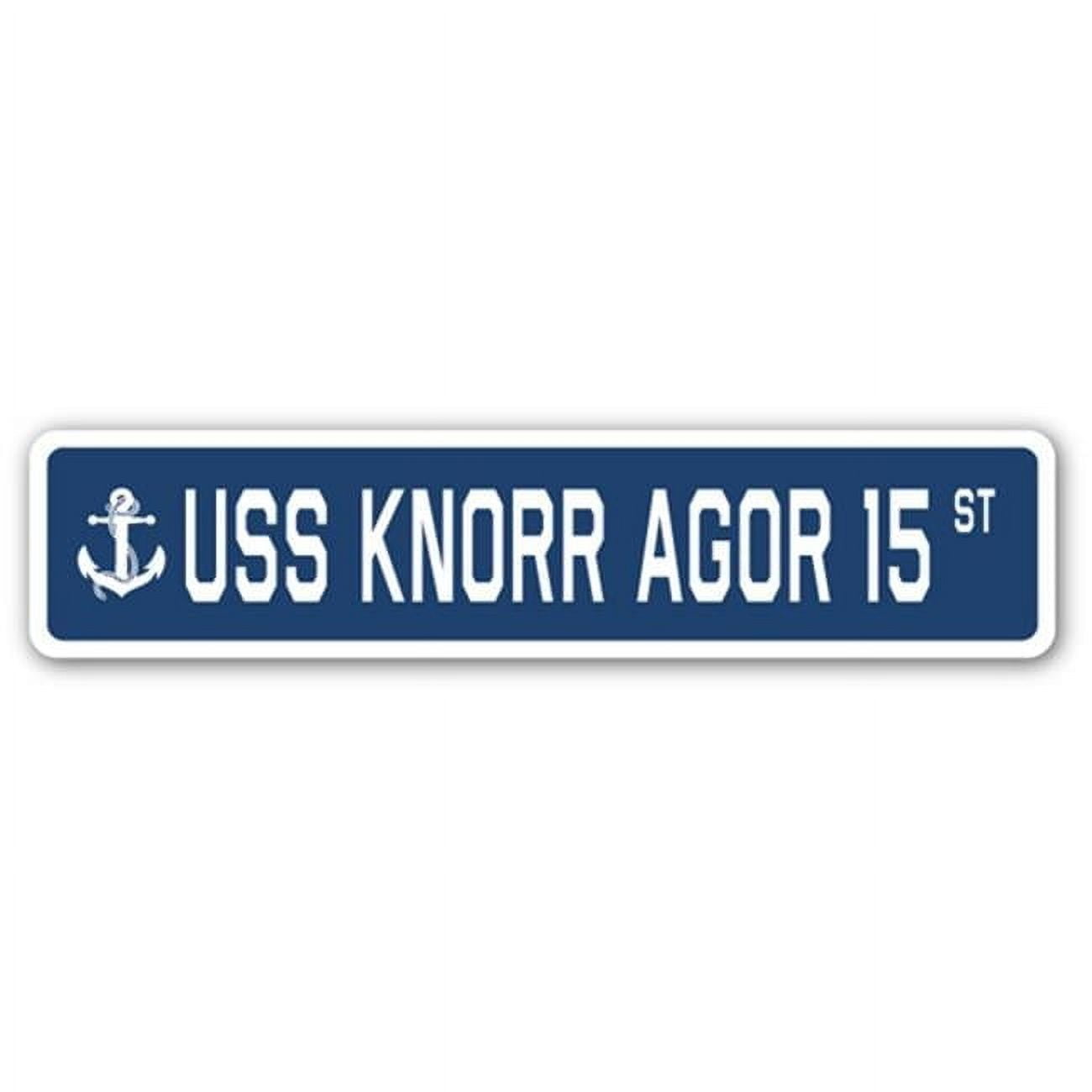 USS KNORR AGOR 15 Street Sign us navy ship veteran sailor gift ...