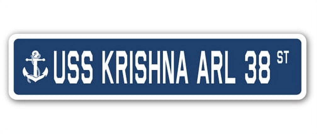 USS KRISHNA ARL 38 Street Sign us navy ship veteran sailor gift ...