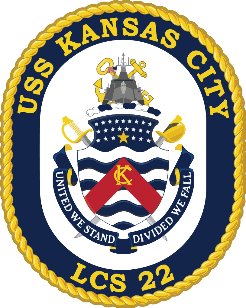 USS Kansas City LCS-22 Badge Sticker Decal Independence Class Littoral ...