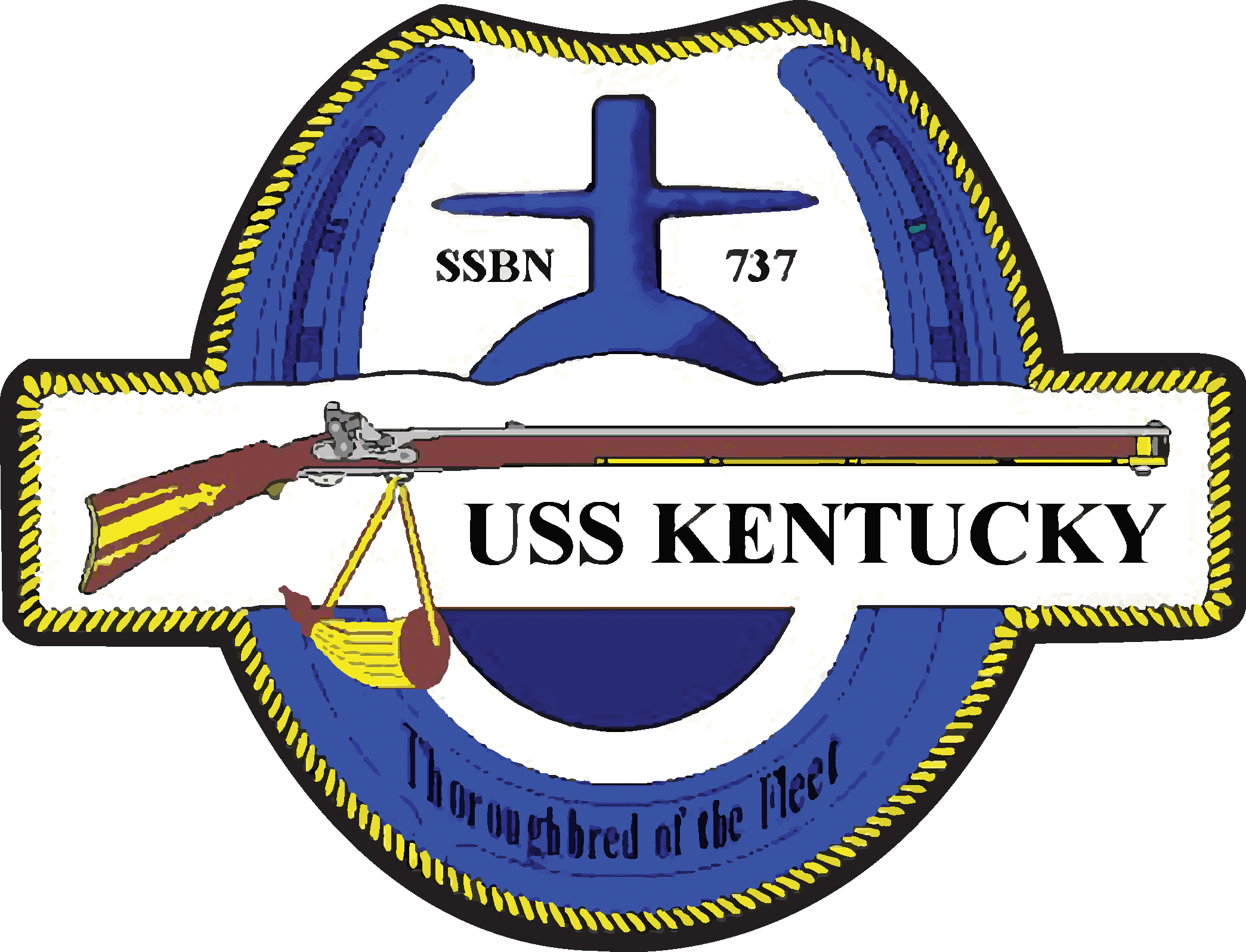 USS Kentucky SSBN-737 Badge Sticker Decal Ohio Class Ballistic Missile ...