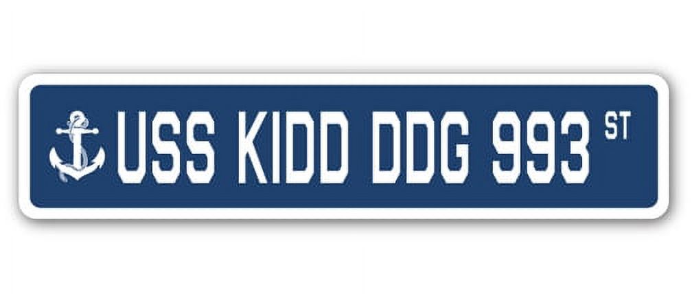 USS Kidd Ddg 993 Street [3 Pack] of Vinyl Decal Stickers | Indoor ...