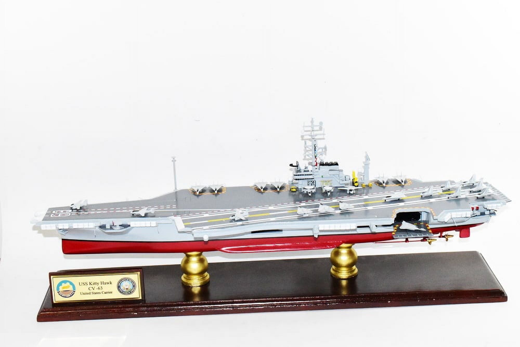 USS Kitty Hawk CV-63 Aircraft Carrier Model - 24 inch,Navy,Scale Model ...
