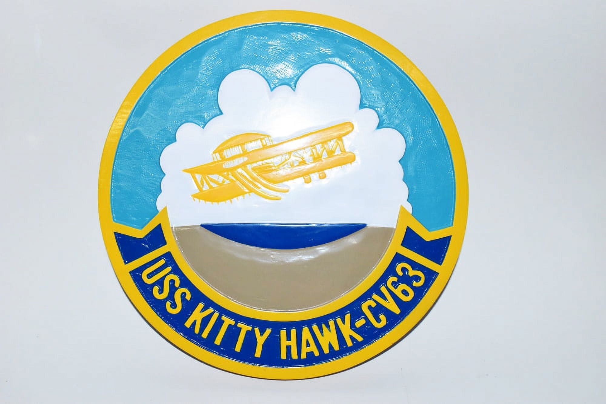 Uss Kitty Hawk Cv 63 Plaque 14 Mahogany Navy
