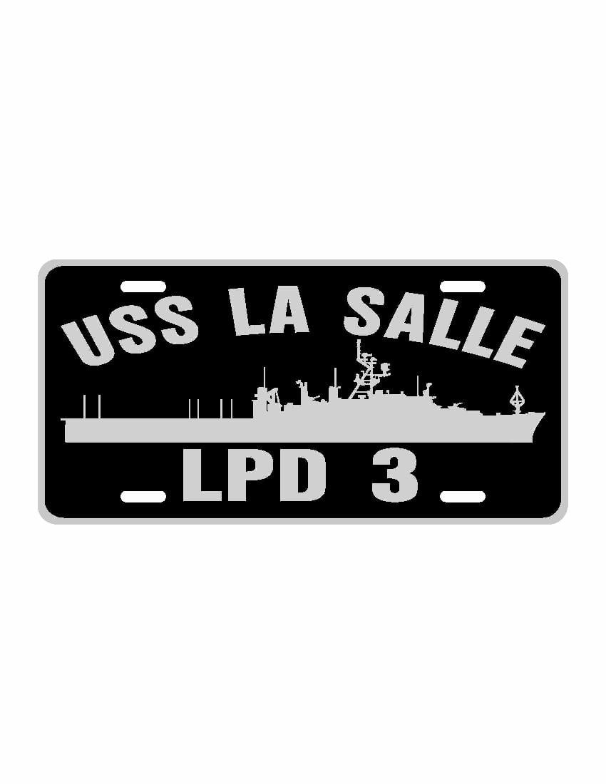 USS LA SALLE LPD 3 Aluminum License Plate Military Navy USN Car Truck ...