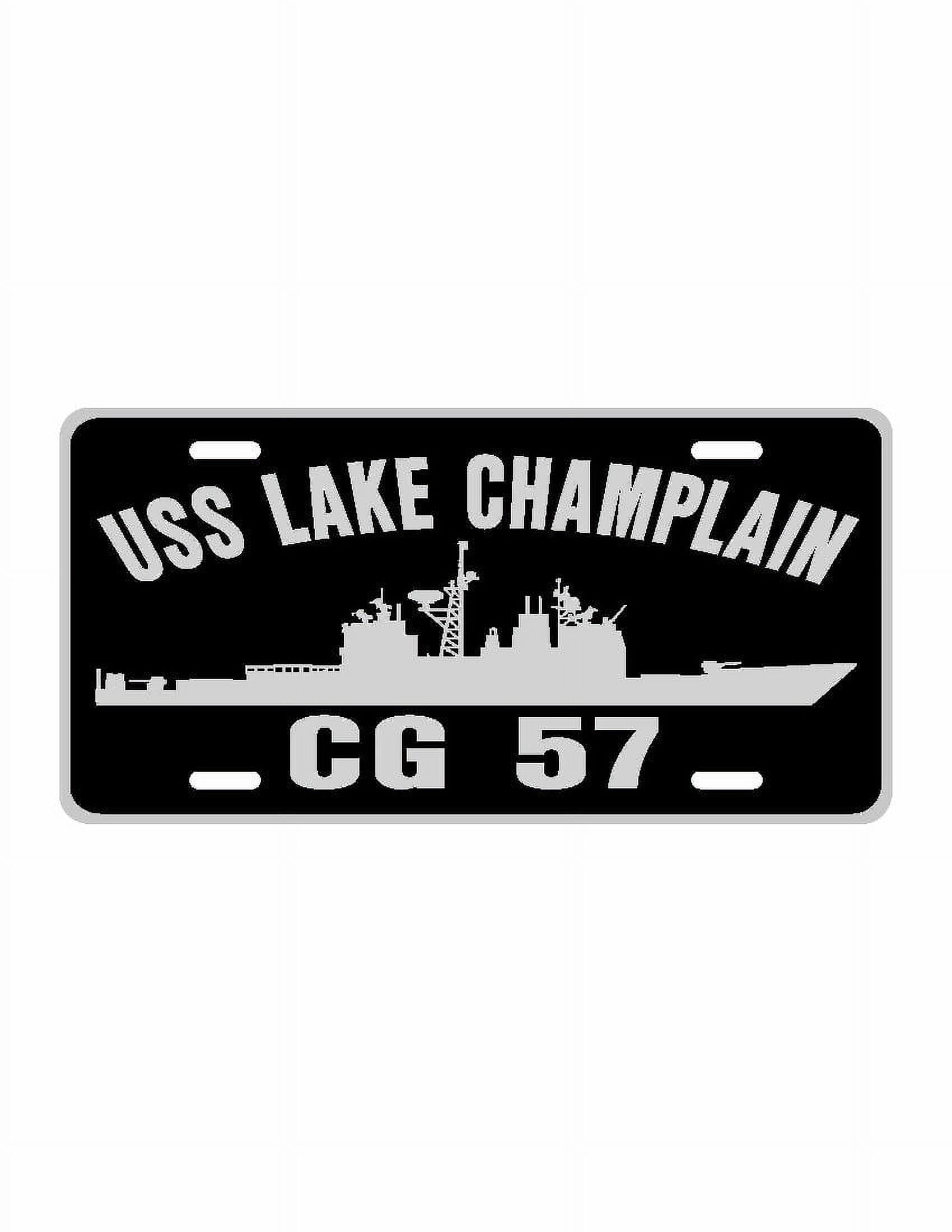 USS LAKE CHAMPLAIN CG 57 Aluminum License Plate Military Navy USN Car ...