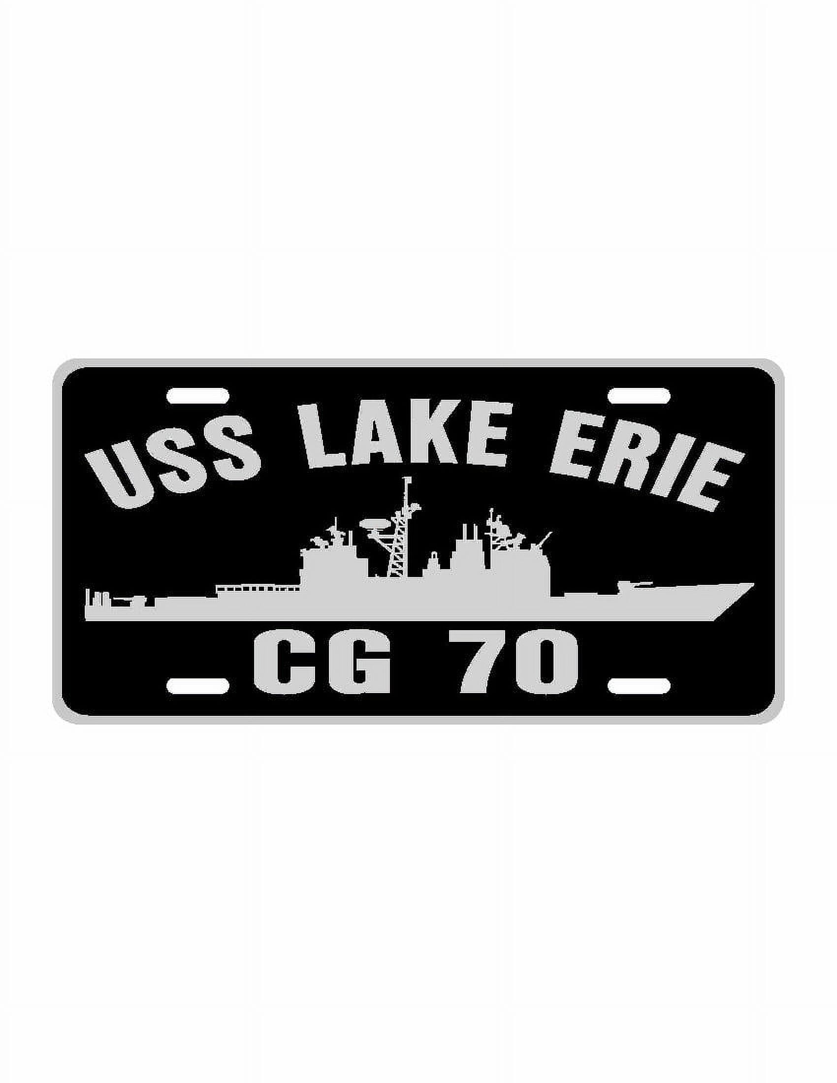 USS LAKE ERIE CG 70 Aluminum License Plate Military Navy USN Car Truck ...