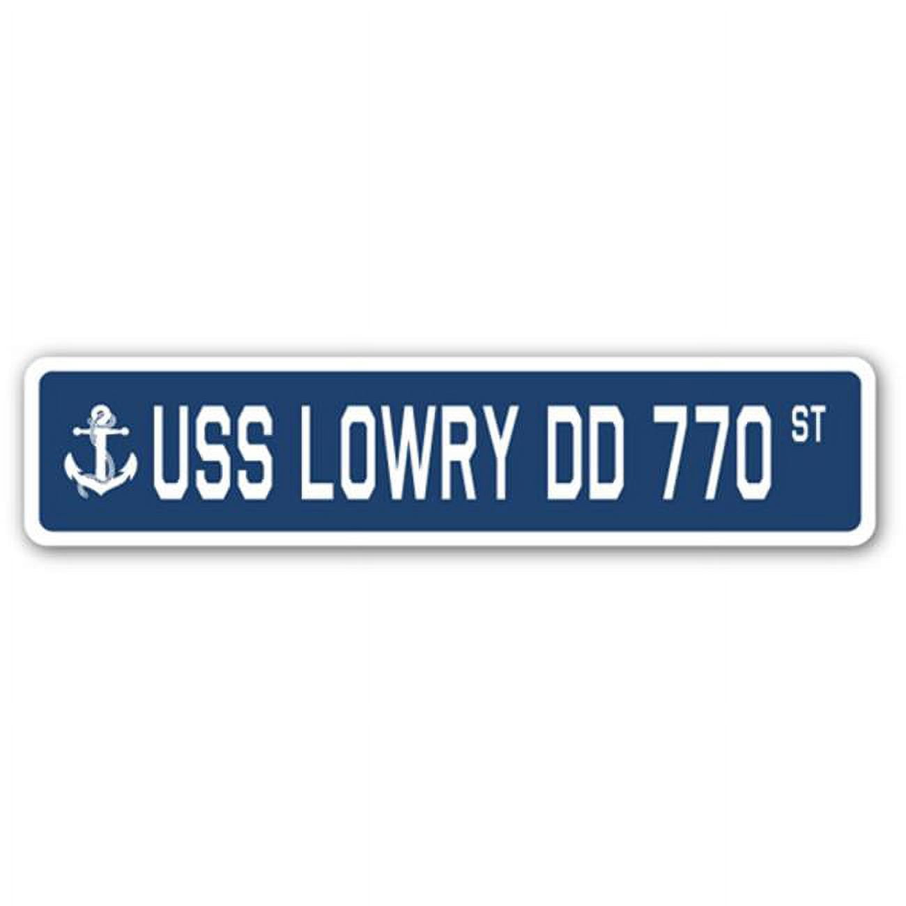 USS LOWRY DD 770 Street Sign us navy ship veteran sailor gift - Walmart.com