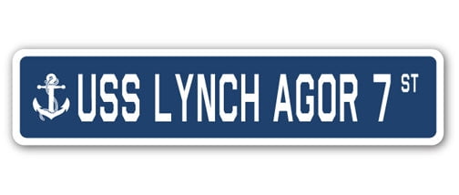 USS LYNCH AGOR 7 Street Sign us navy ship veteran sailor gift - Walmart.com