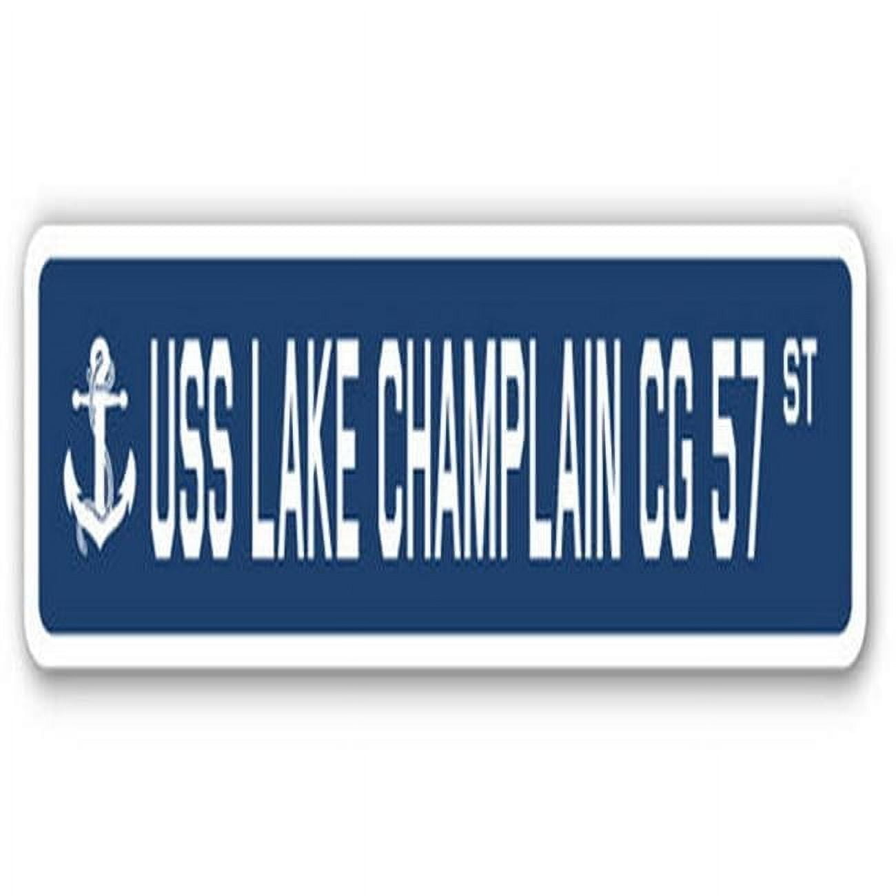 USS Lake Champlain CG 57 Street Sign - US Navy Ship Veteran Sailor Gift ...