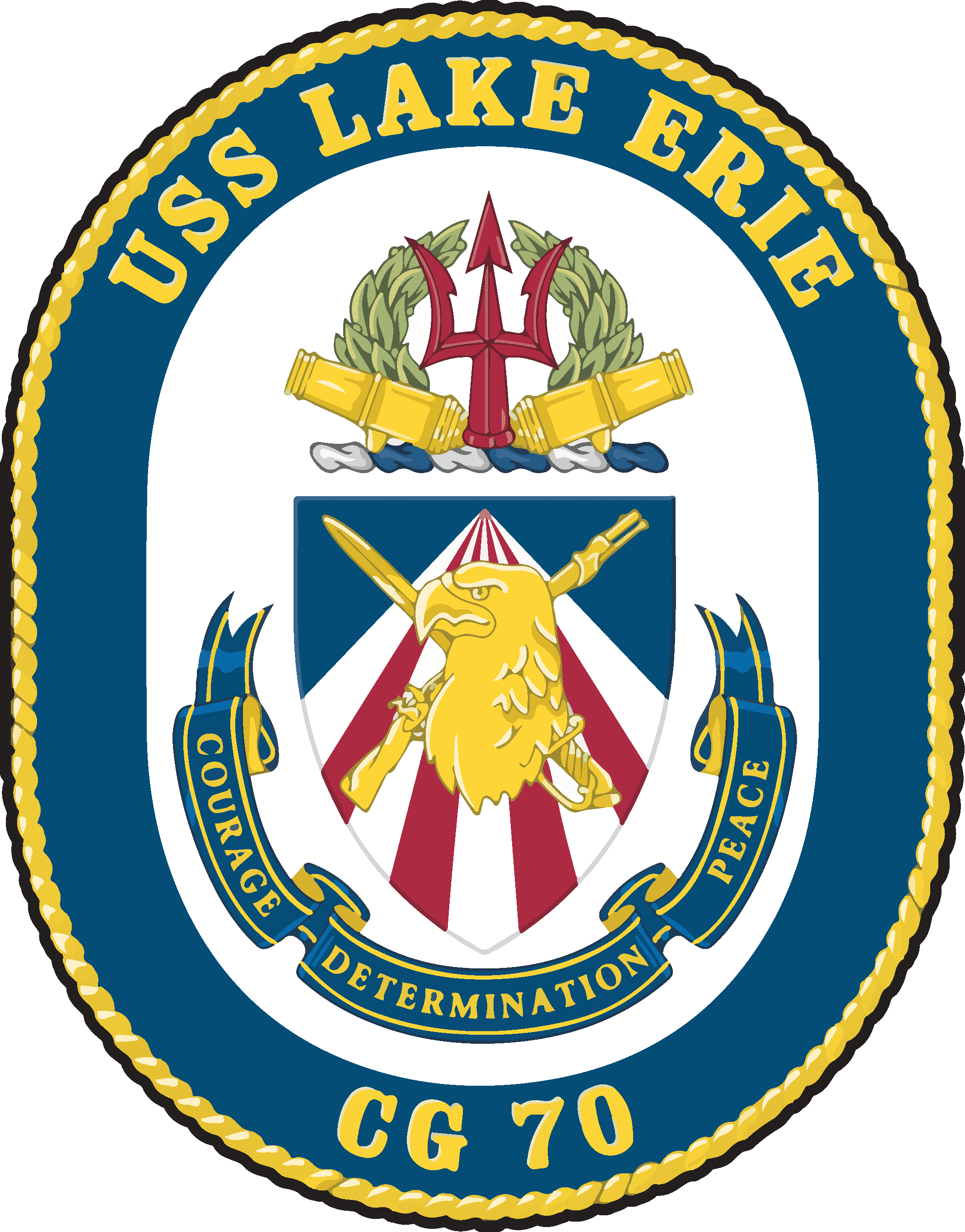 USS Lake Erie CG-70 Badge Sticker Decal Ticonderoga Class Cruiser Car ...