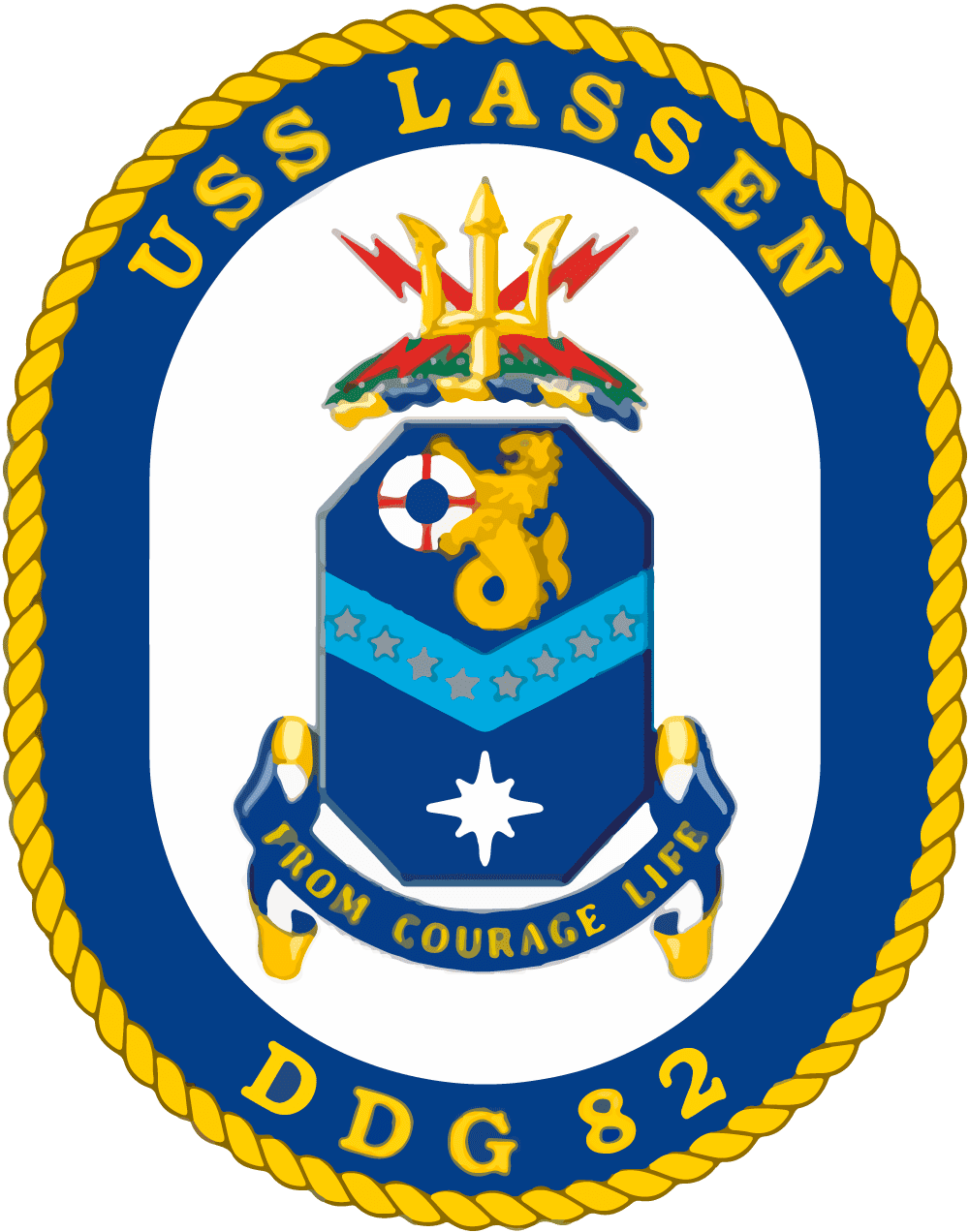 USS Lassen DDG-82 Badge Sticker Decal Arleigh Burke Class Destroyer Car ...