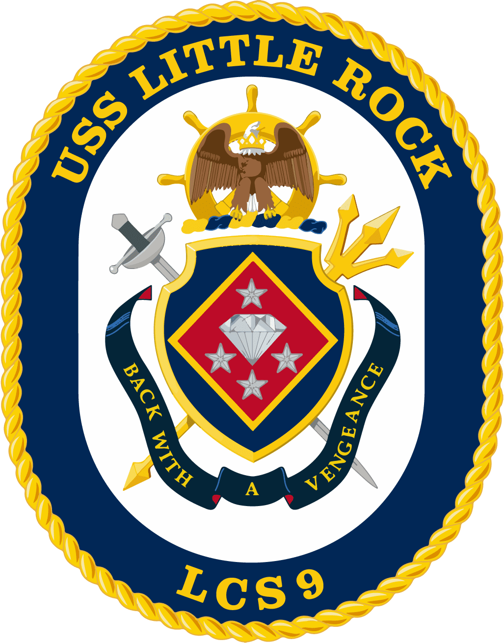 USS Little Rock LCS-9 Badge Sticker Decal Freedom Class Littoral combat ...