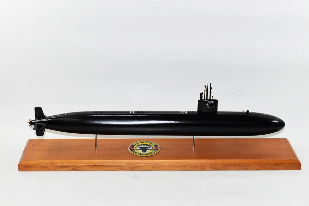 USS Louisville SSN-724 FLT II Submarine Model, Navy, Mahogany, 20 inch, LA Class - Walmart.com