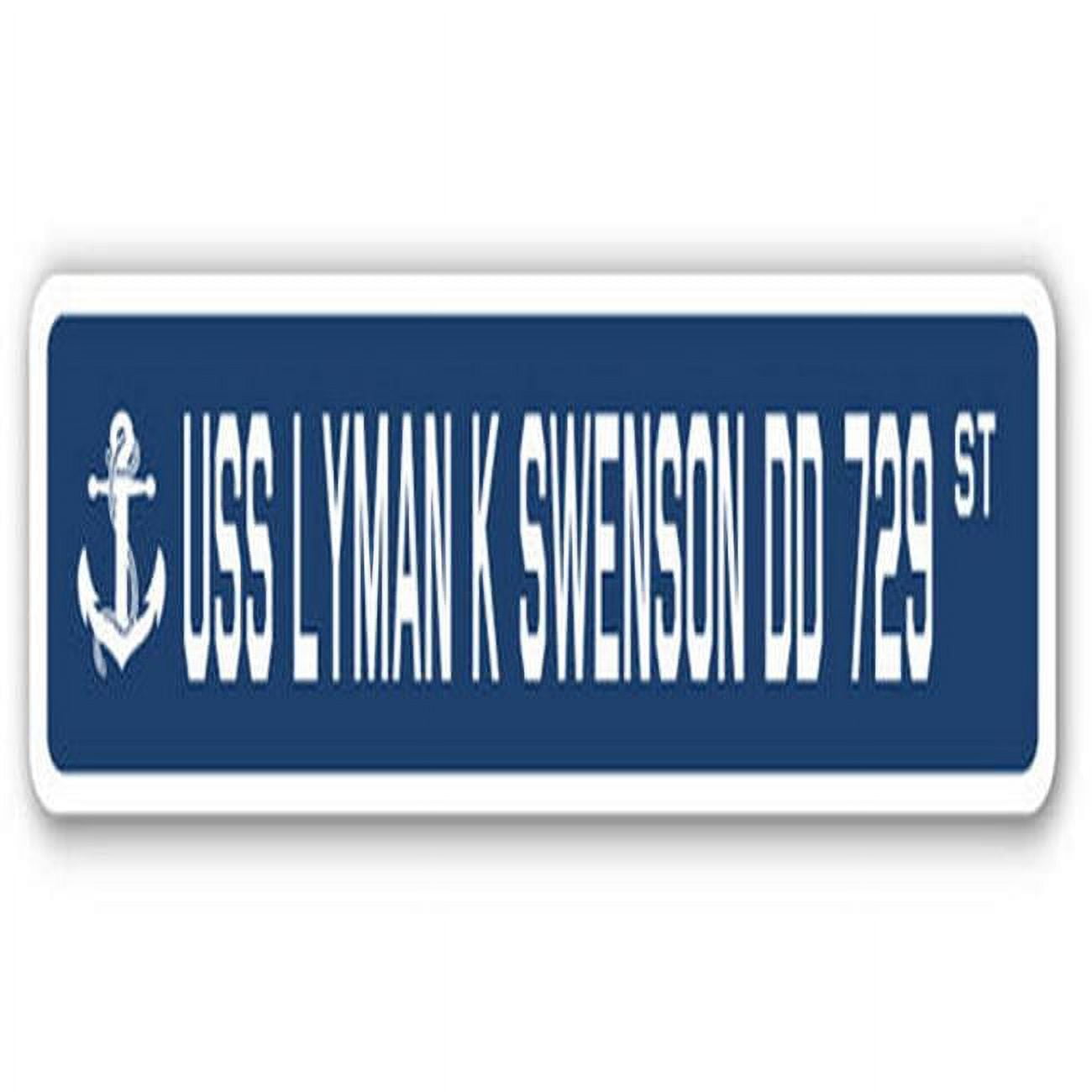 USS Lyman K Swenson DD 729 Street Sign - US Navy Ship Veteran Sailor ...