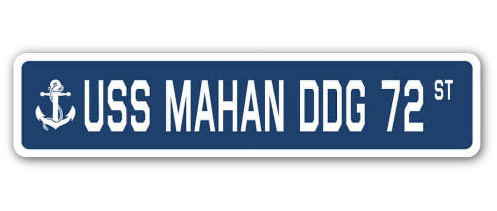 USS MAHAN DDG 72 Street Sign us navy ship veteran sailor gift - Walmart.com