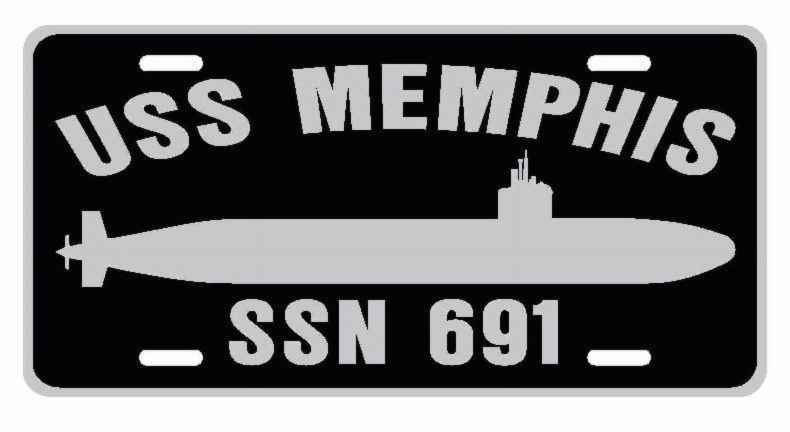 USS MEMPHIS SSN 691 Aluminum License Plate Military Navy USN Car Truck ...